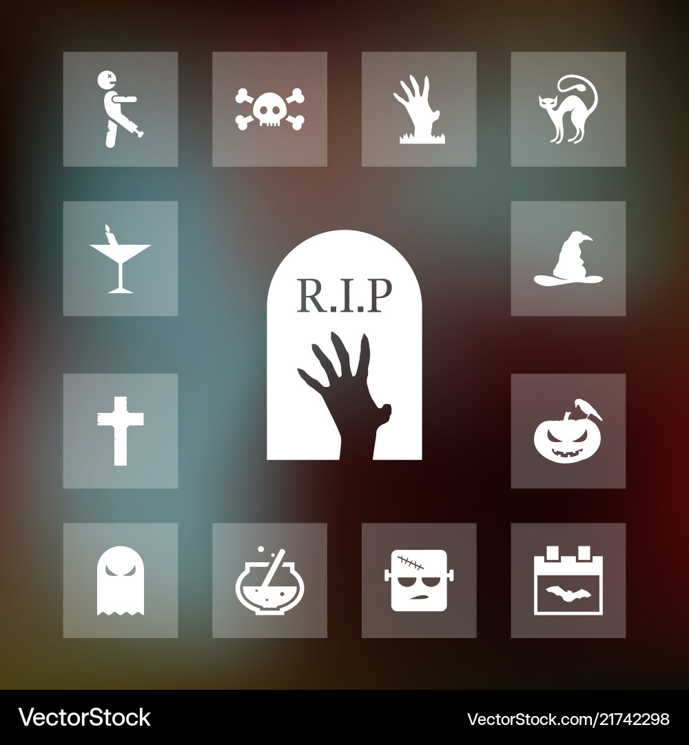 Zombie hand icon halloween simple sign Royalty Free Vector