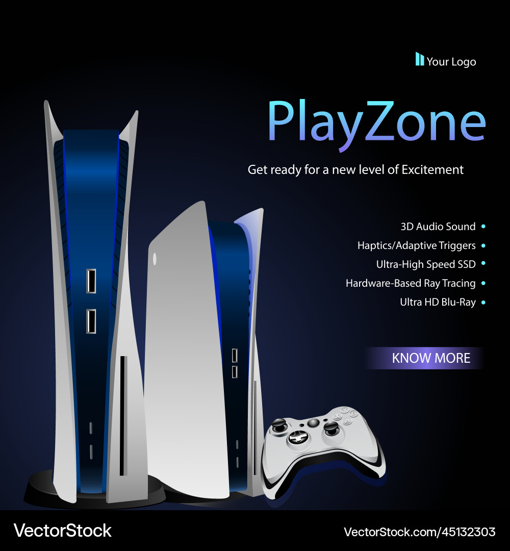 Banner design of play zone Royalty Free Vector Image