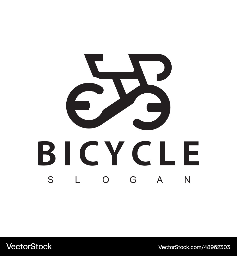 Bicycle logo concept icon repair Royalty Free Vector Image