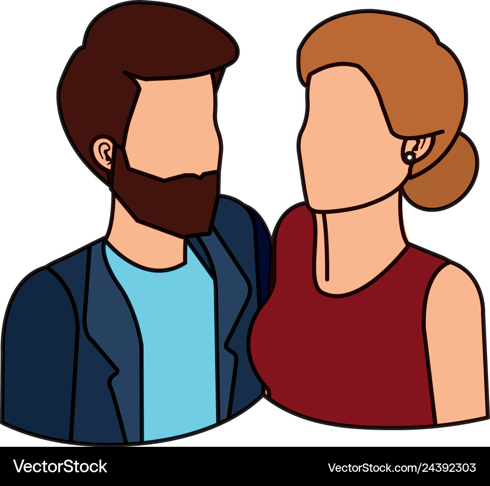 Business couple avatars characters Royalty Free Vector Image