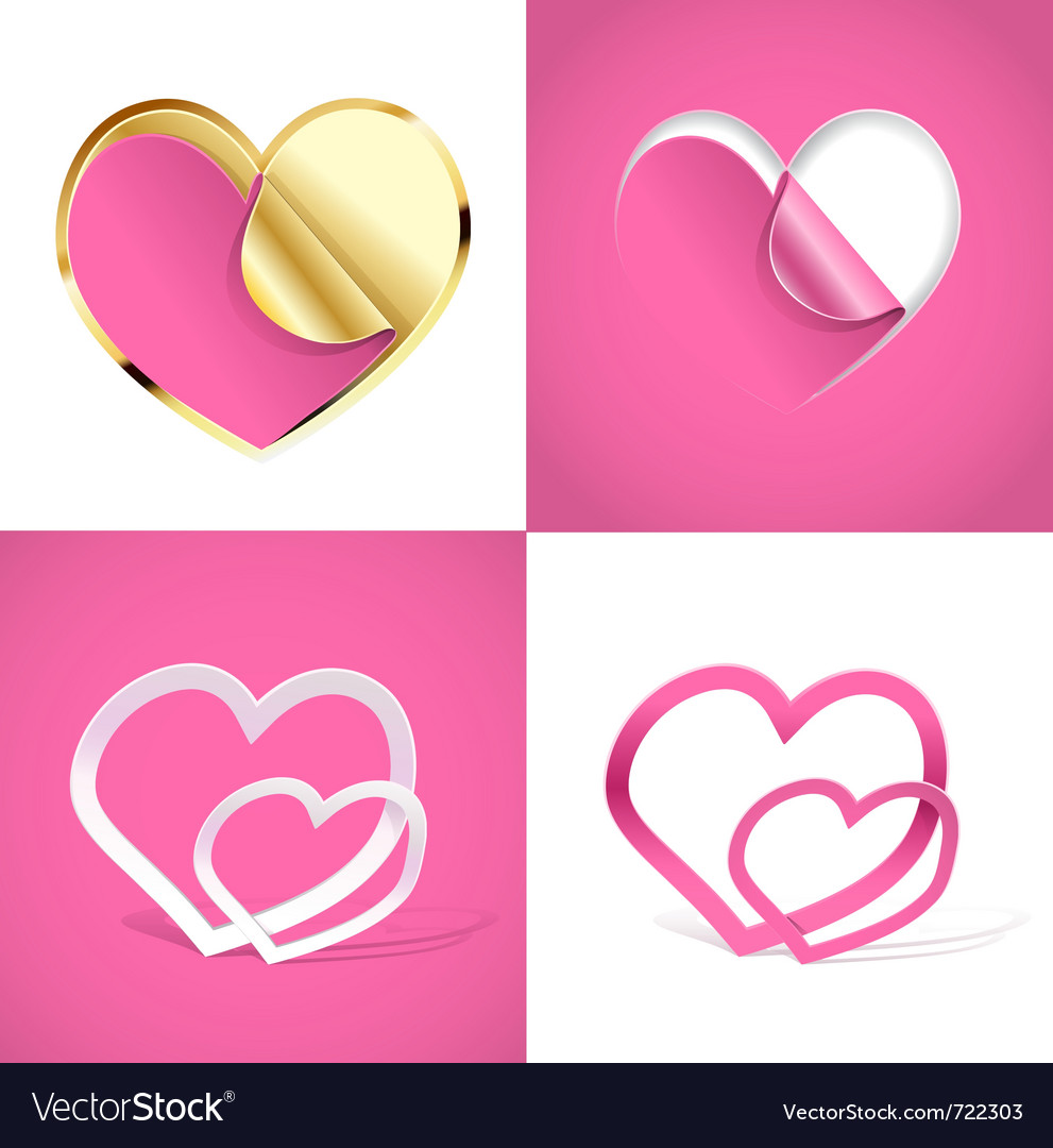 Creative hearts Royalty Free Vector Image - VectorStock