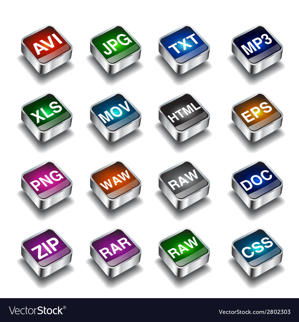 File formats Royalty Free Vector Image - VectorStock
