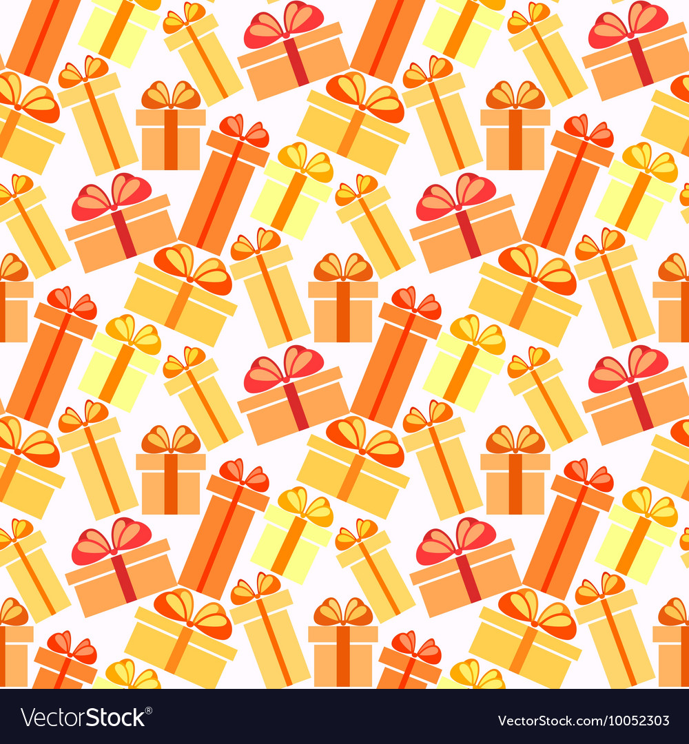 Gift boxes seamless pattern Royalty Free Vector Image