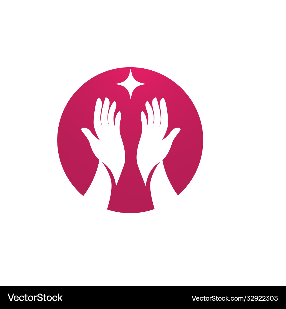 Hand care logo and symbol template Royalty Free Vector Image