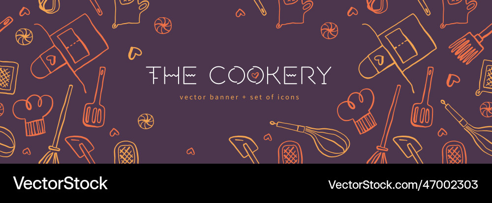 Homemade cooking banner with Royalty Free Vector Image
