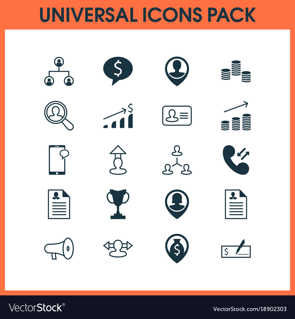 Hr icons set with woman resume money deal Vector Image