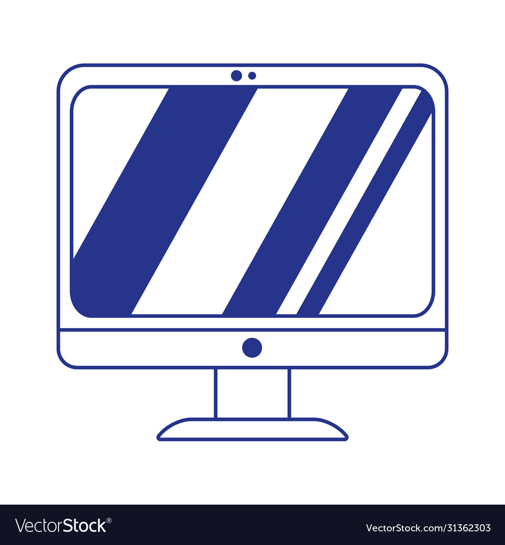 Isolated digital computer design Royalty Free Vector Image