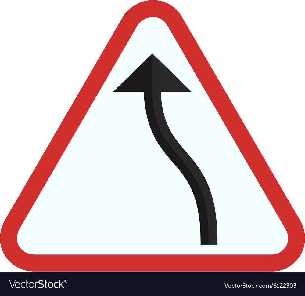 Left bend Royalty Free Vector Image - VectorStock