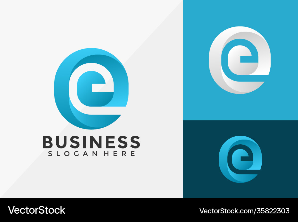 Letter e business logo design modern logo designs Vector Image