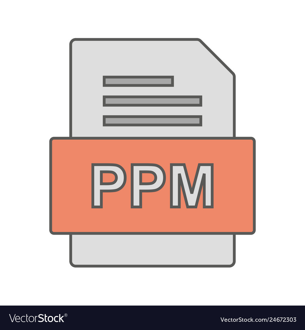 Ppm file document icon Royalty Free Vector Image