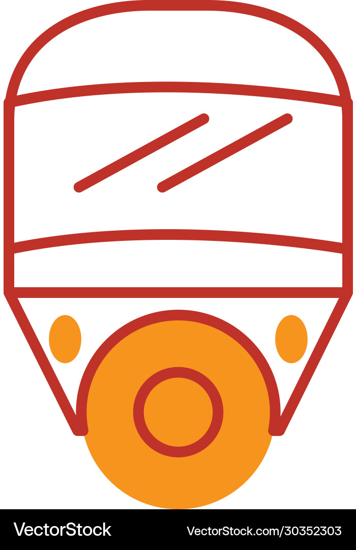 Safety face mask icon half line half color style Vector Image