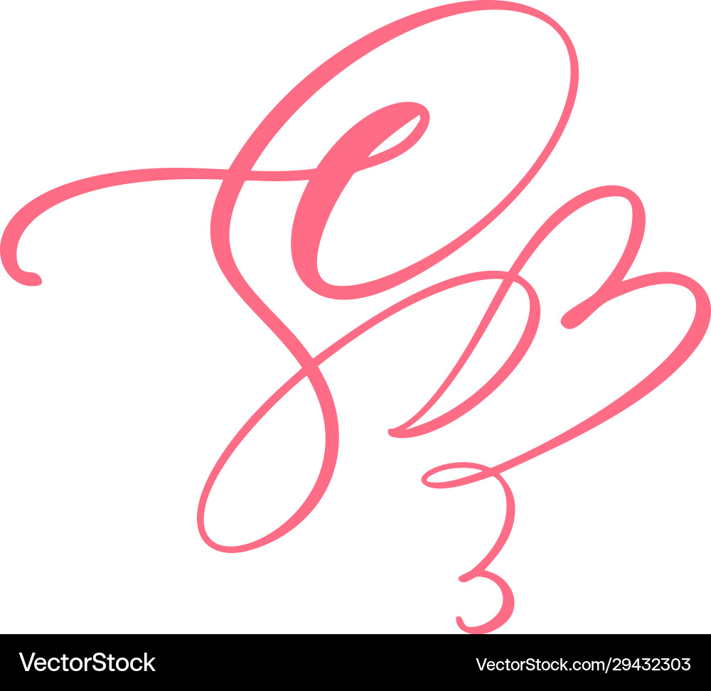 Vintage floral monogram letter s Royalty Free Vector Image