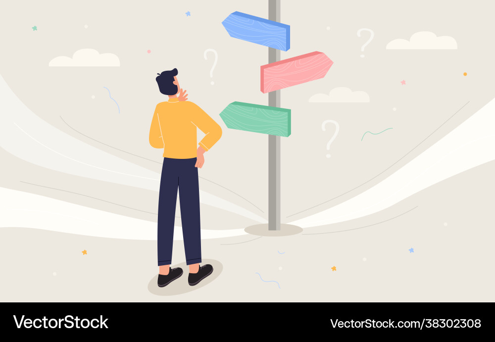 Choose right way to success Royalty Free Vector Image
