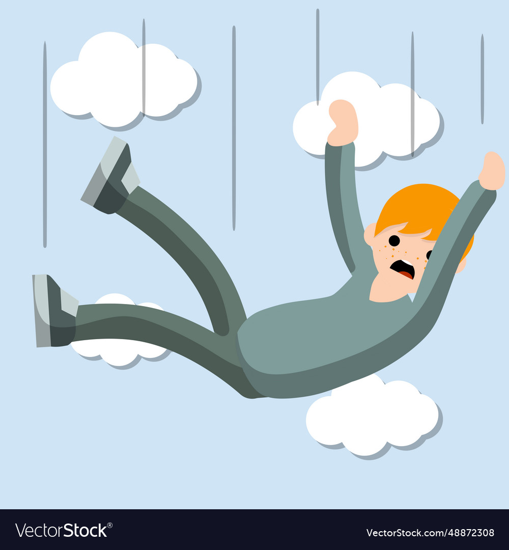 Drop young guy Royalty Free Vector Image - VectorStock
