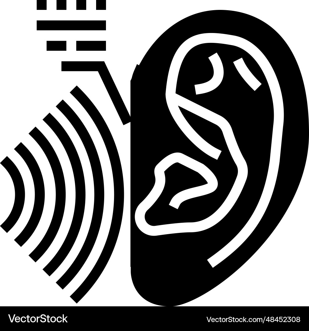 Hearing test audiologist doctor glyph icon Vector Image