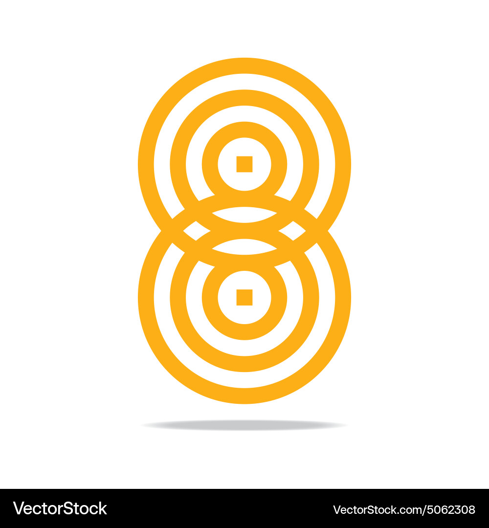 Infinity corporation logo letter line Royalty Free Vector