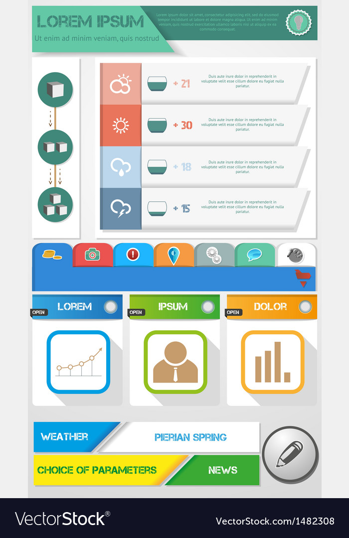 Plane elements for web design Royalty Free Vector Image
