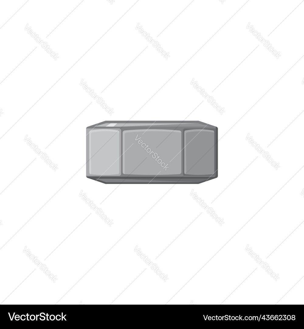 Screw nut isolated washer hex fastener icon Vector Image