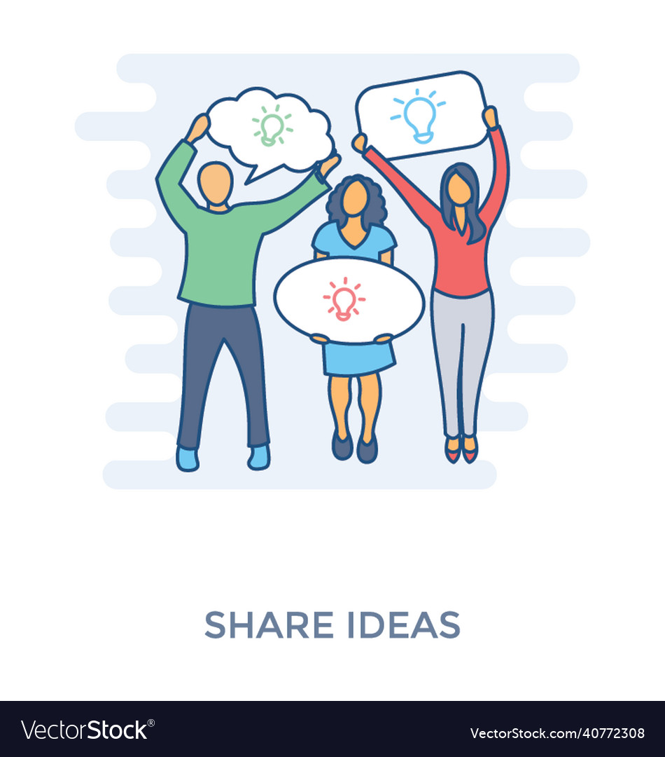 Share idea Royalty Free Vector Image - VectorStock