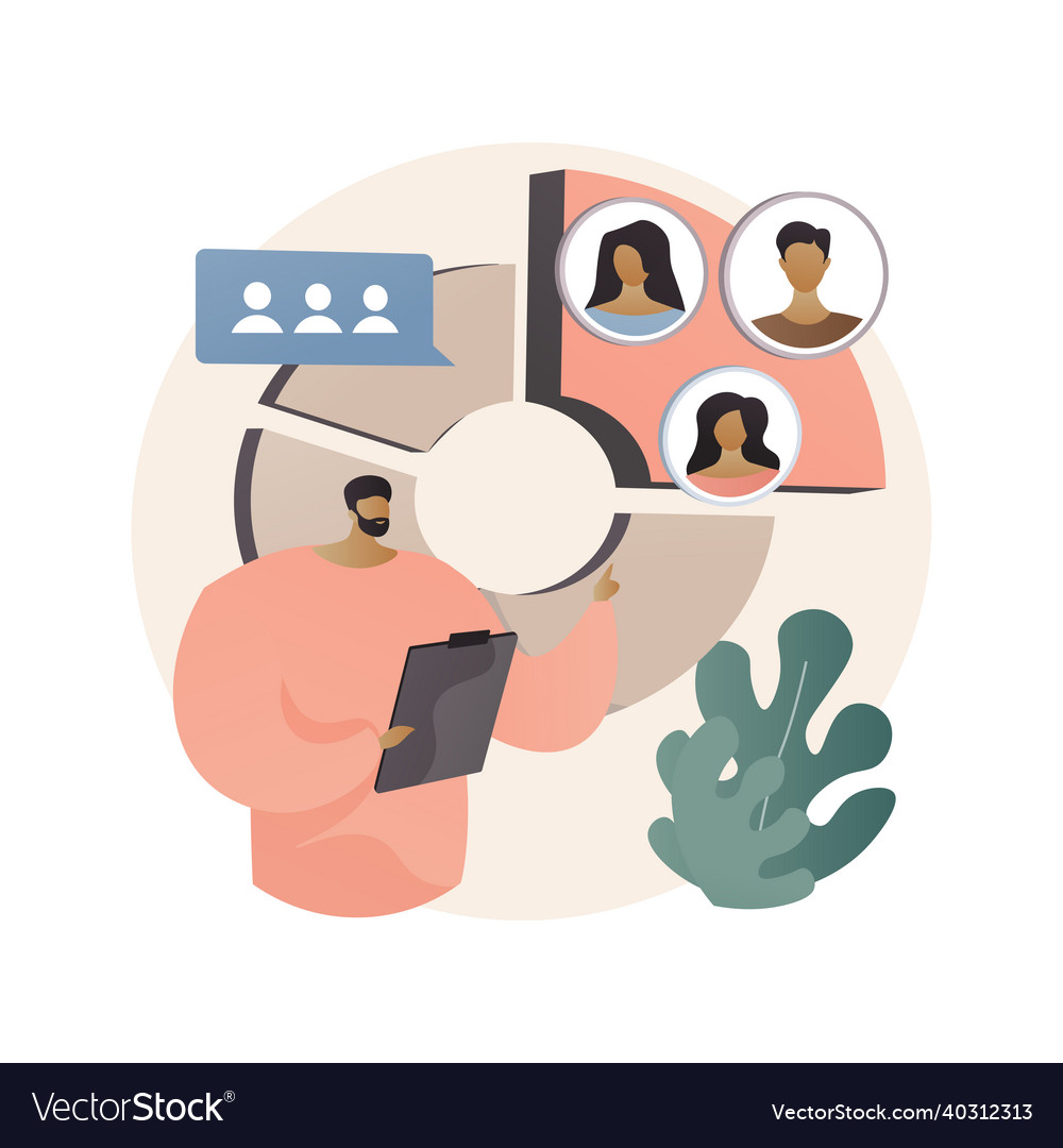 Audience segmentation abstract concept Royalty Free Vector