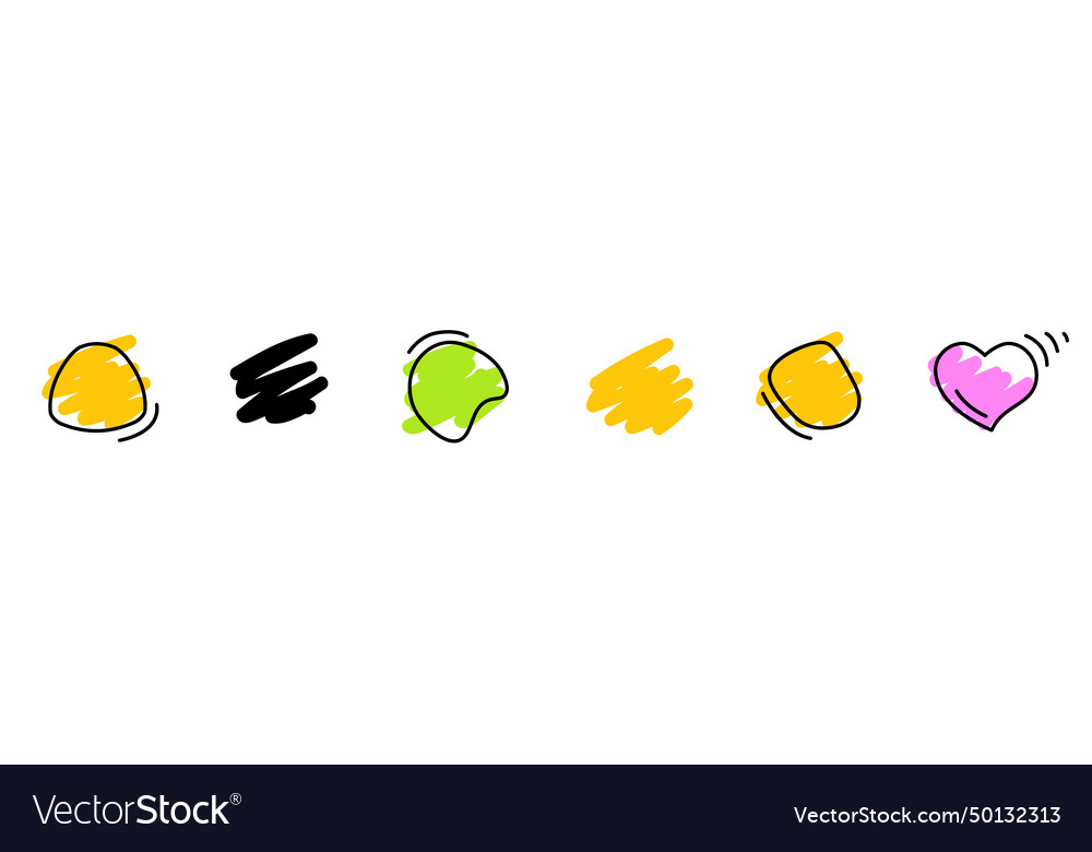 Big set of abstract random shapes badge or spot Vector Image