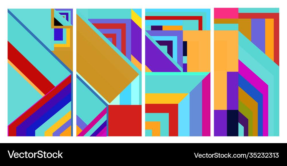 Colorful abstract liquid geometric banner Vector Image