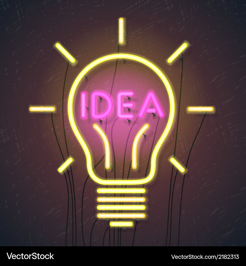 Concept of successful idea inspired by bulb shape Vector Image