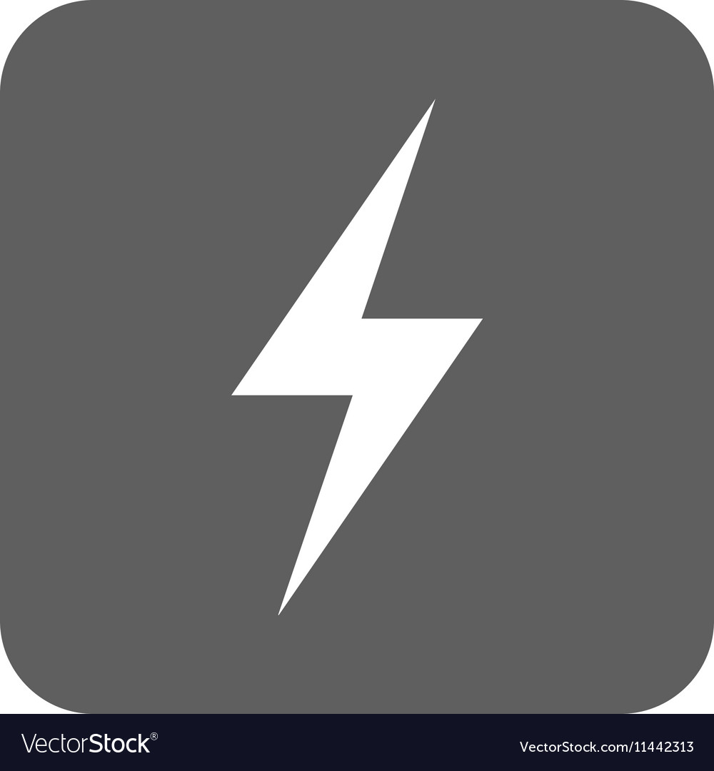 Electricity flat squared icon Royalty Free Vector Image