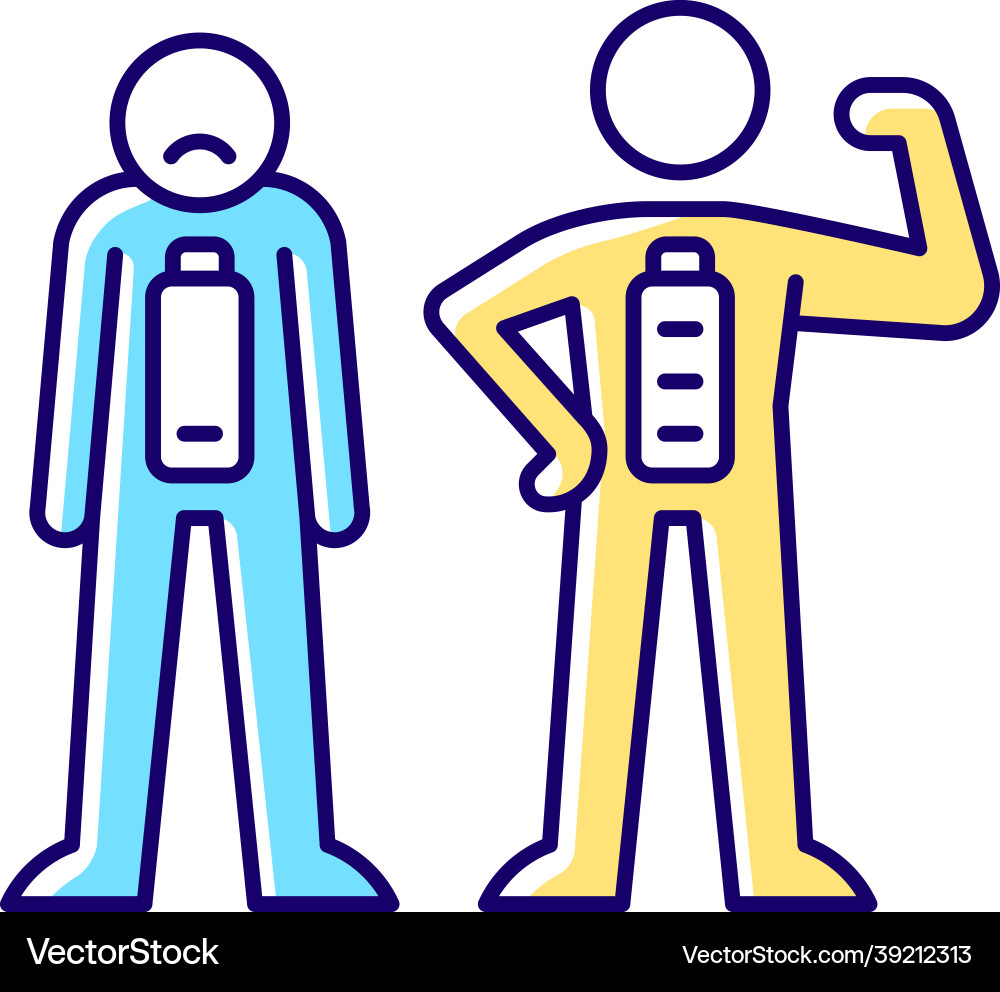 Emotional state rgb color icon Royalty Free Vector Image