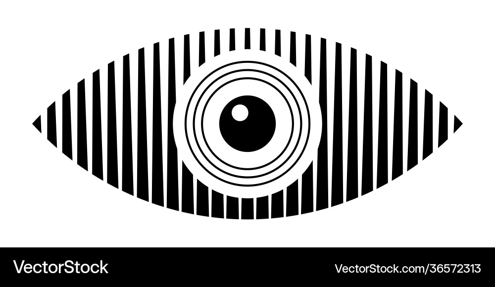 Eye icon human symbol isolated on white Royalty Free Vector