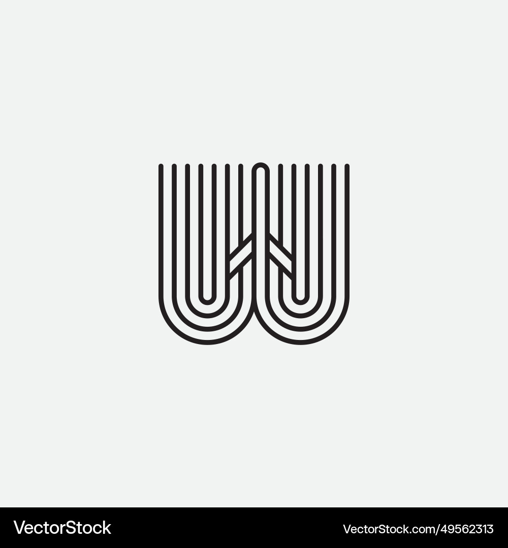 Letter w plane logo Royalty Free Vector Image - VectorStock