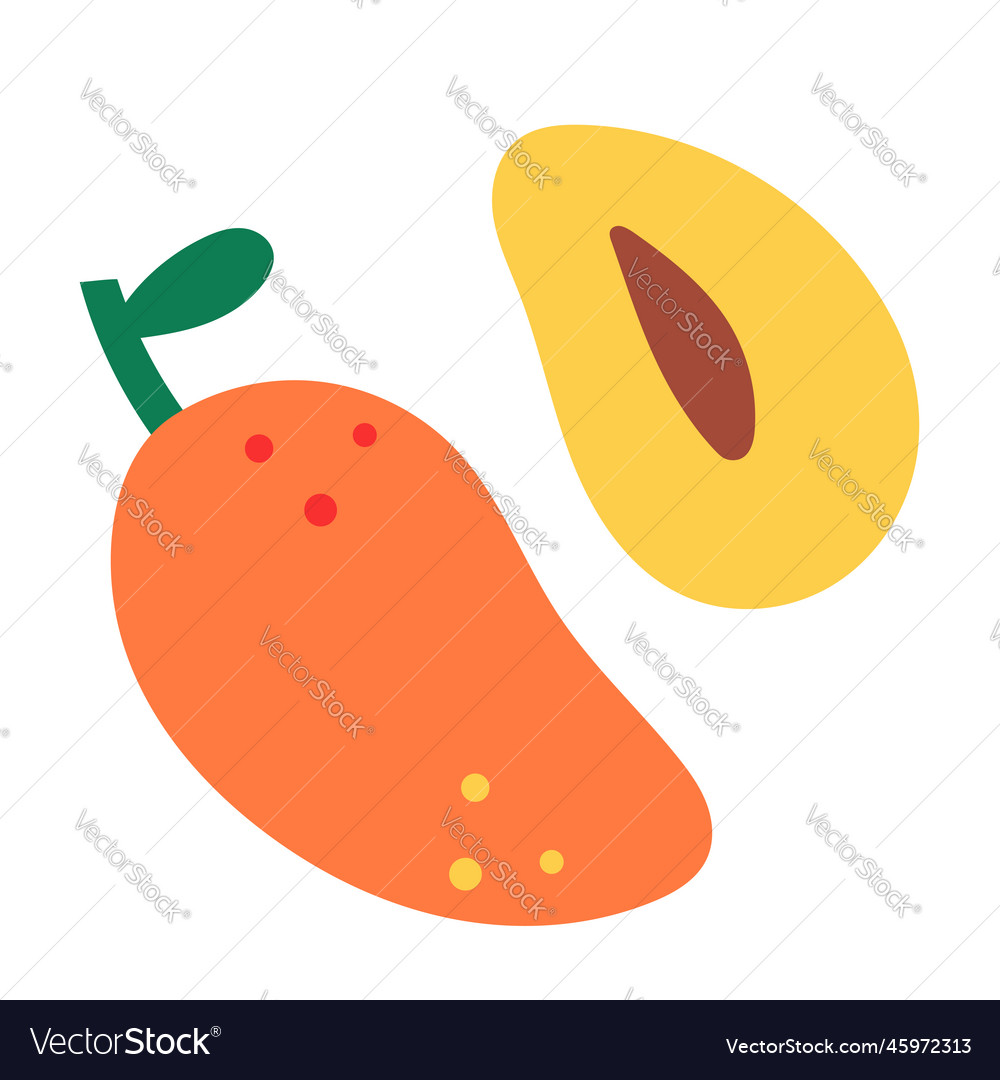 Mango fruit stylized Royalty Free Vector Image