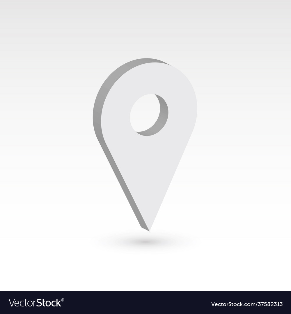 Map pointer - 3d object Royalty Free Vector Image