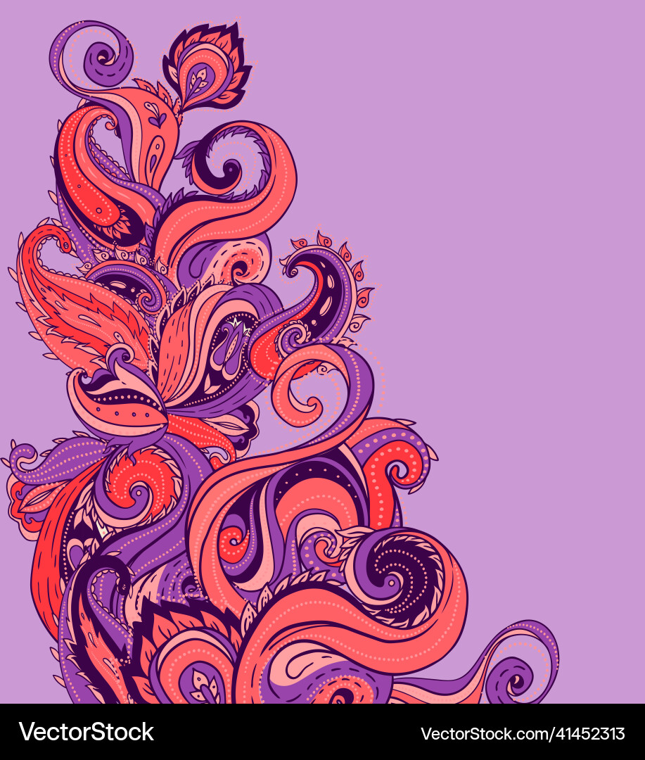 Ornate floral paisley pattern Royalty Free Vector Image