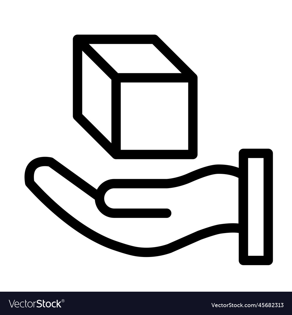 Product thick line icon Royalty Free Vector Image