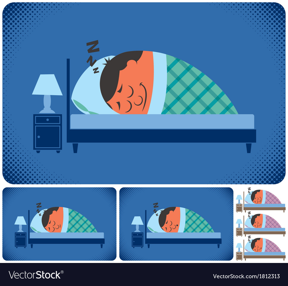 Sleeping man Royalty Free Vector Image - VectorStock