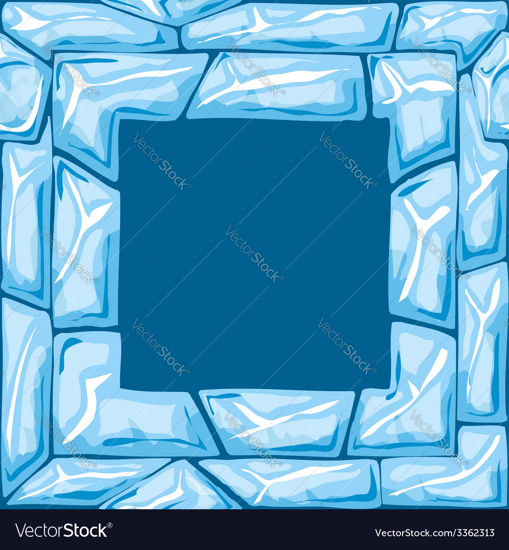 Square frame on ice seamless pattern Royalty Free Vector