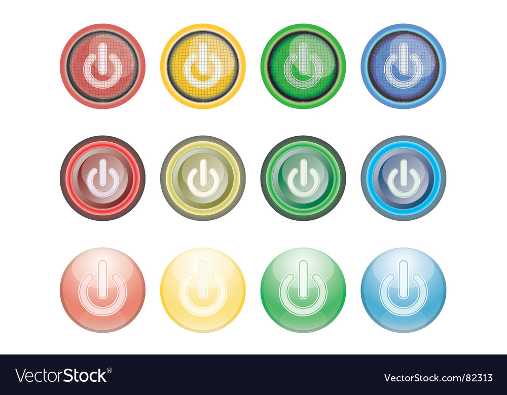 Start up button Royalty Free Vector Image - VectorStock