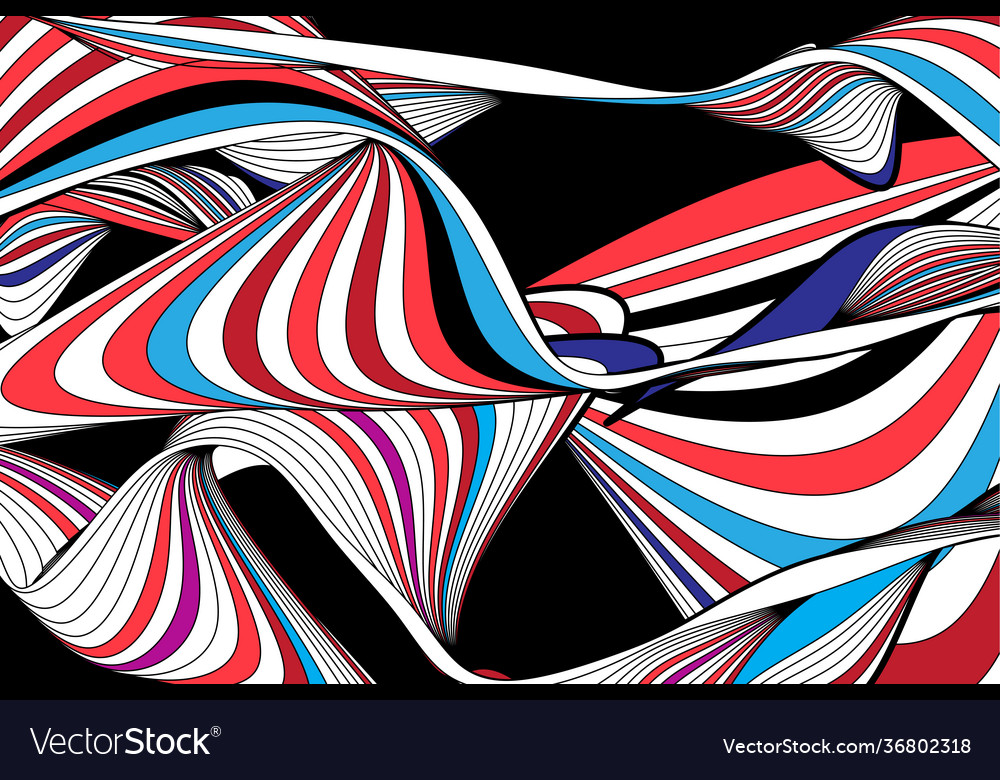 Abstract linear background with waves Royalty Free Vector