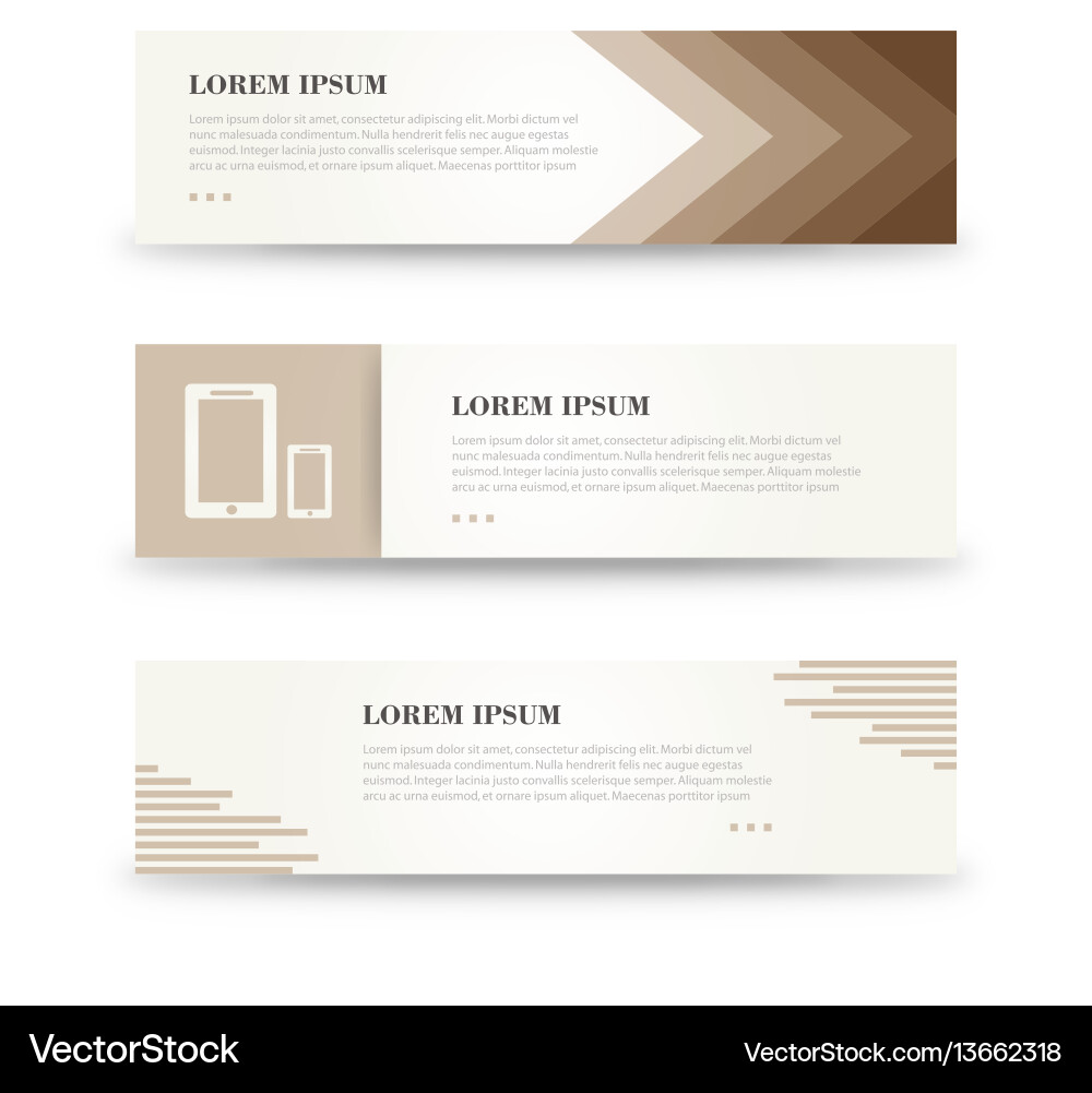 Banners for print minimalistic set Royalty Free Vector Image