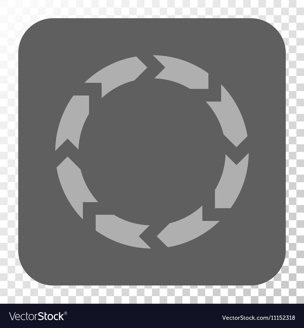 Circulation rounded square button Royalty Free Vector Image