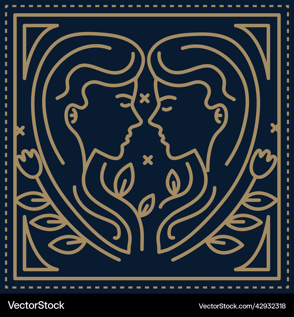 Gemini astrology zodiac symbol Royalty Free Vector Image