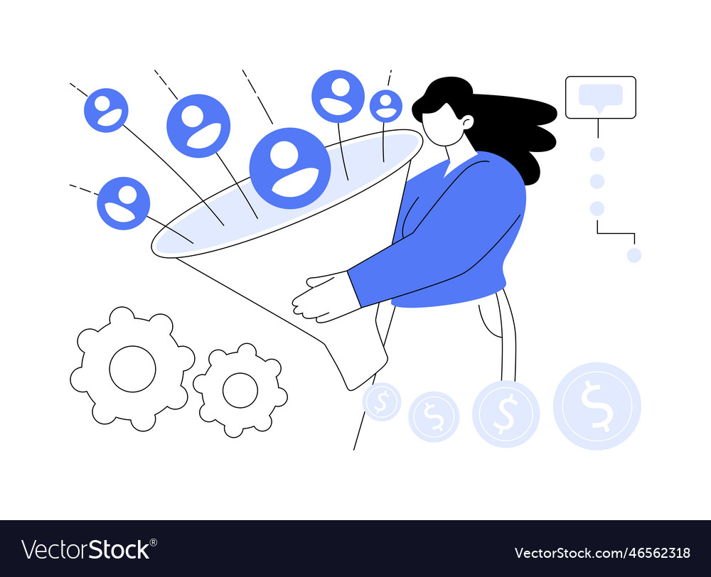 Generating new leads abstract concept Royalty Free Vector Generating new leads abstract concept Royalty Free Vector