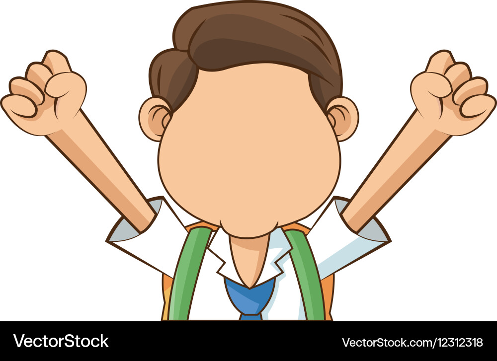 Isolated school boy design Royalty Free Vector Image