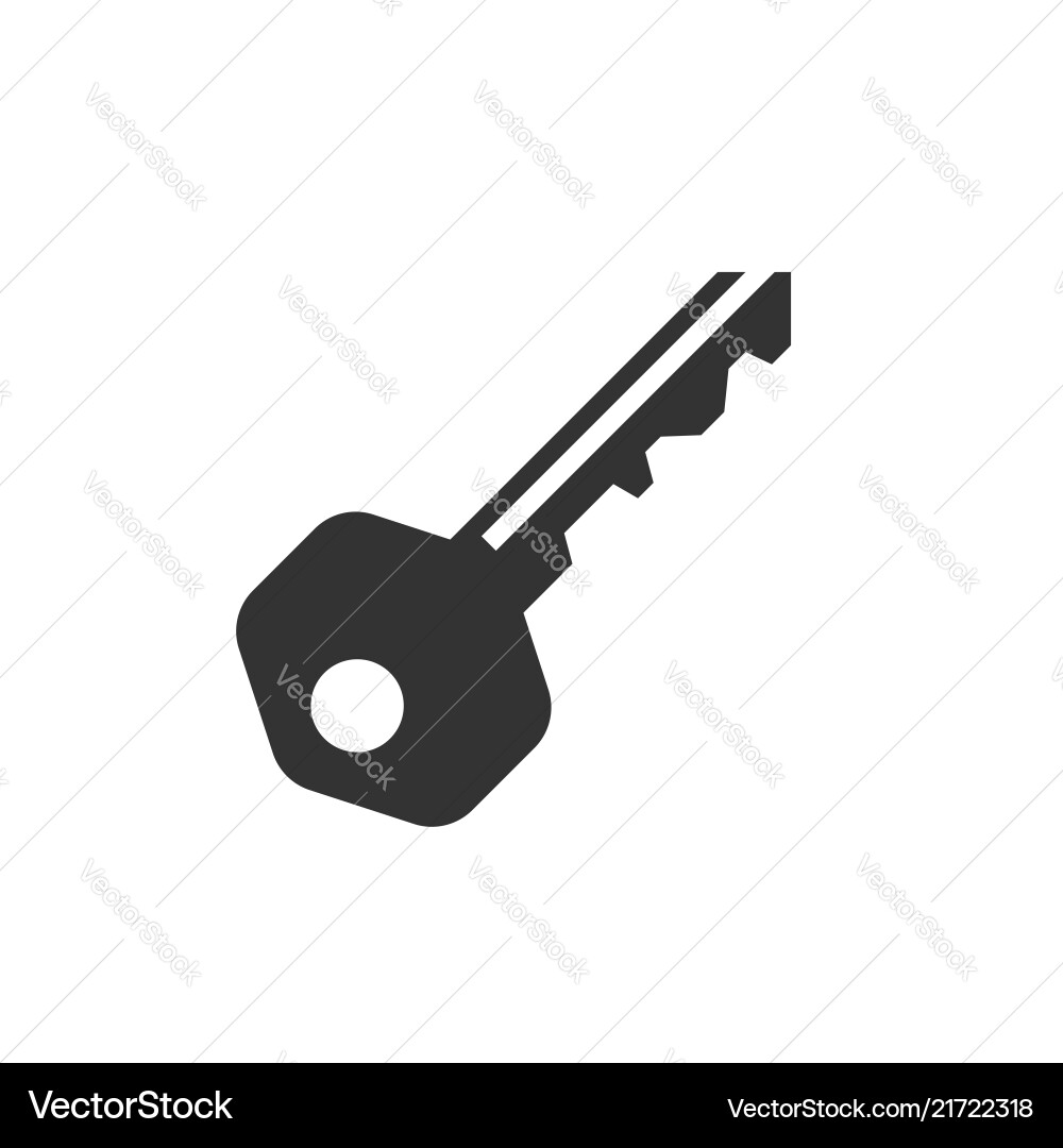 Key icon in flat style access login on white Vector Image
