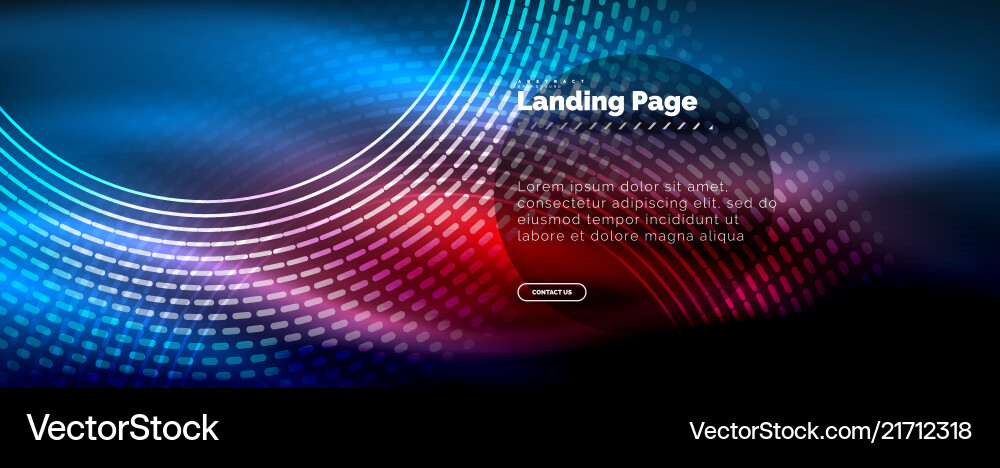 Neon glowing techno lines hi-tech futuristic Vector Image