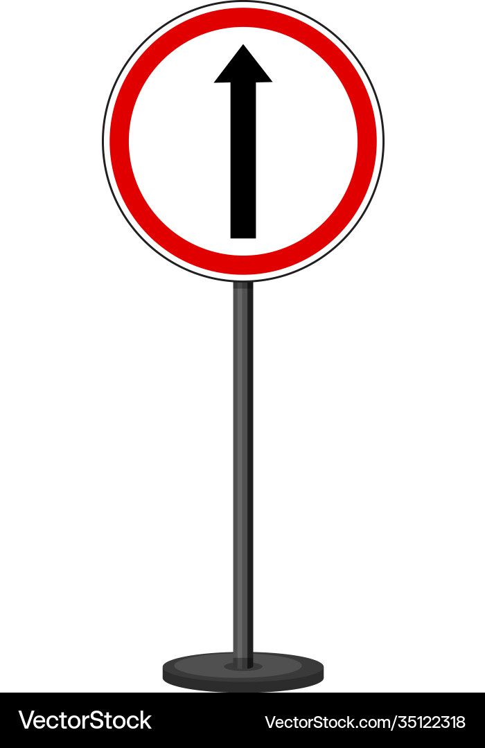 Red traffic sign on white background Royalty Free Vector
