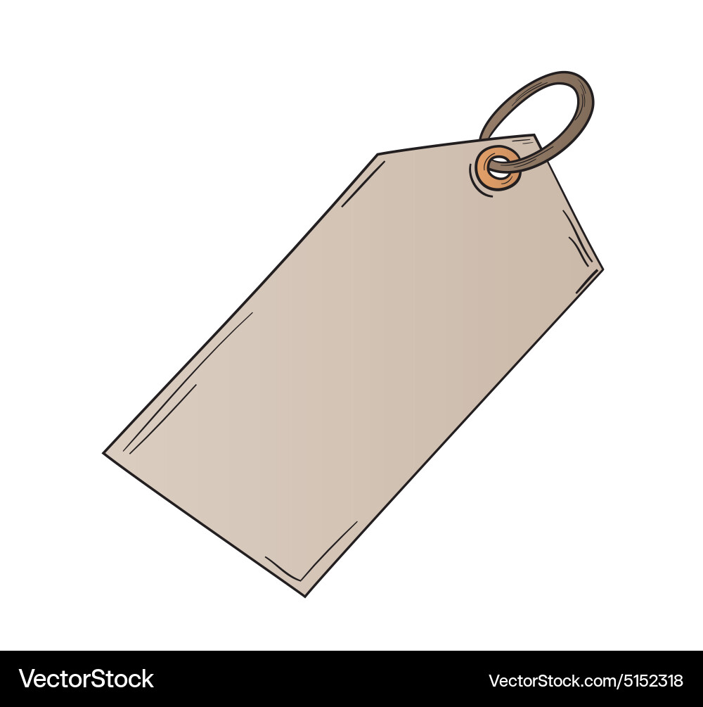 Sketch of the blank label Royalty Free Vector Image
