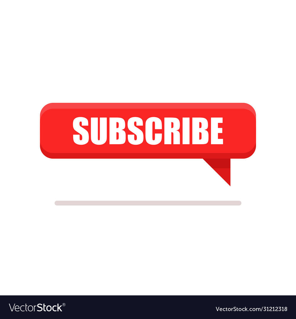 Subscribe push button isolated flat design Vector Image