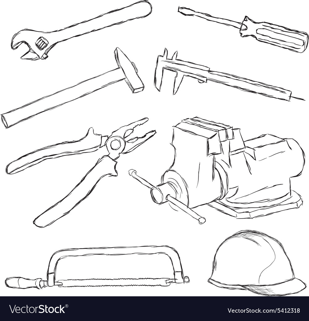 Tools set Royalty Free Vector Image - VectorStock